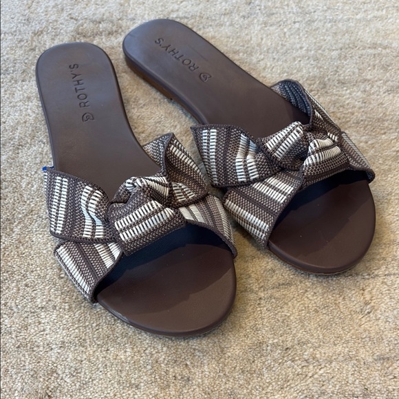 Rothy's | Shoes | Rothys The Knot Sandal Twist Slide Taupe Retired ...